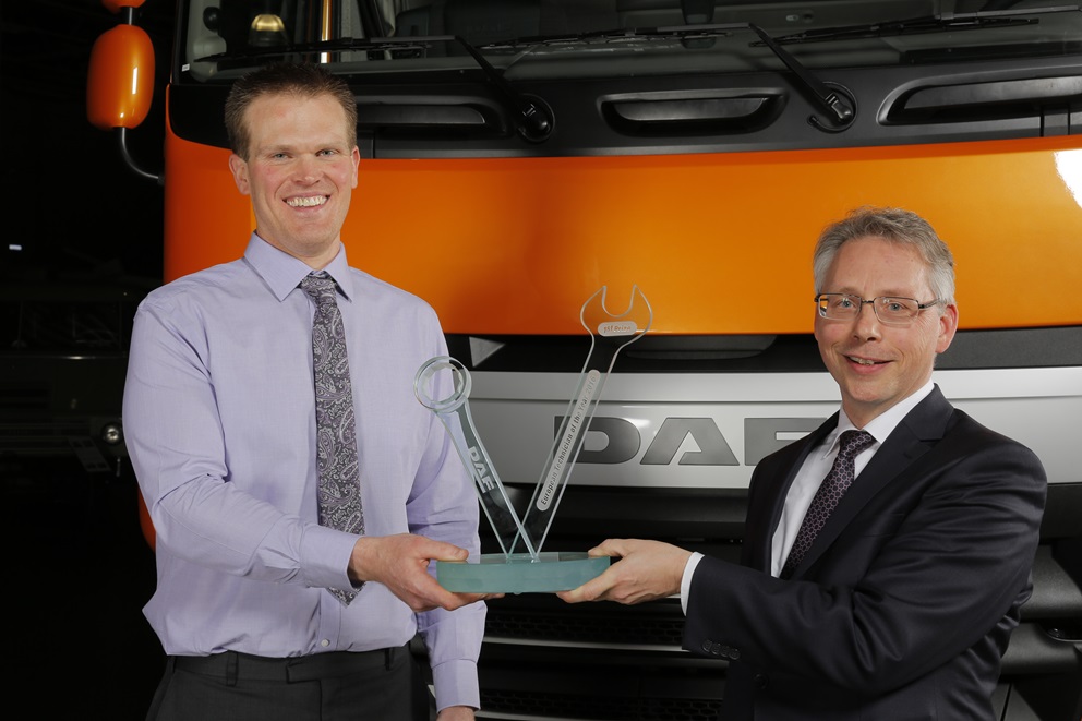 Adam Baker best DAF technician in Europe - DAF Trucks N.V.